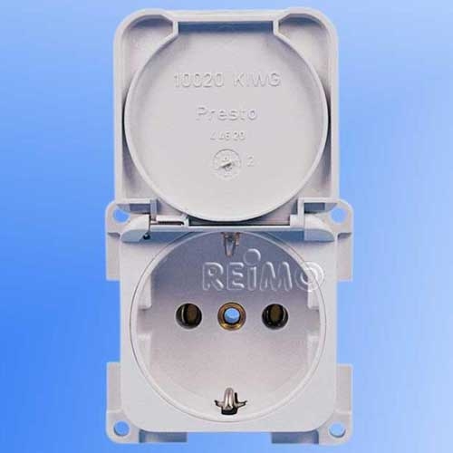 Berker Integro 230V Socket White with Cover | Buy at Campm