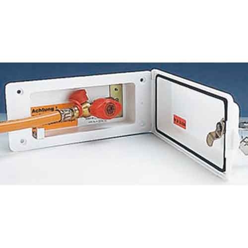 Gas outlet with lockable cover and shut-off valve | Buy at